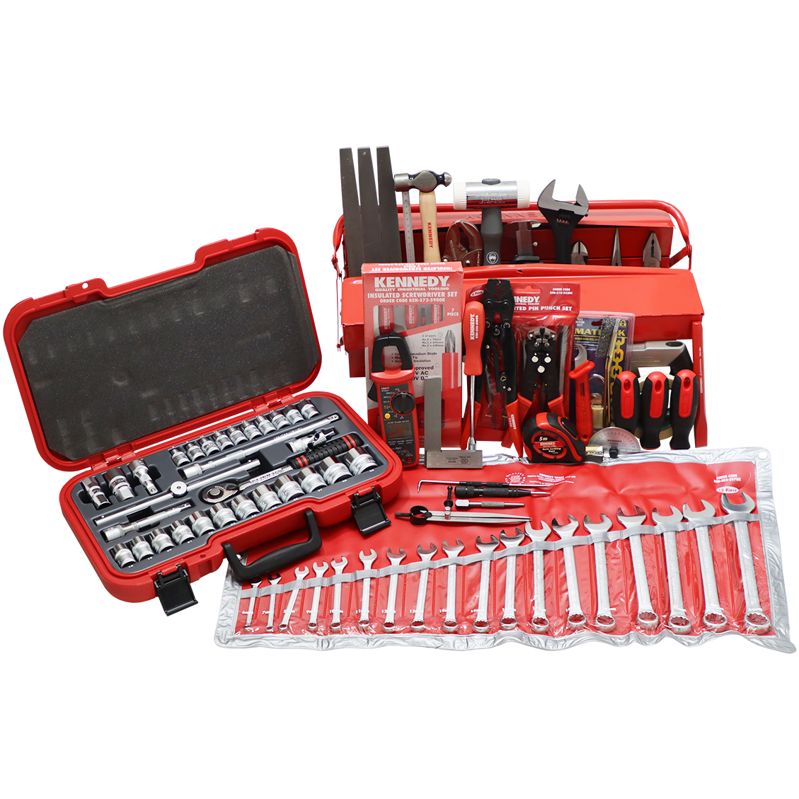 TOOL KIT ASSORT ELECTRICIAN KEN - TOOLBOX - 42 PC | Fowkes Bros