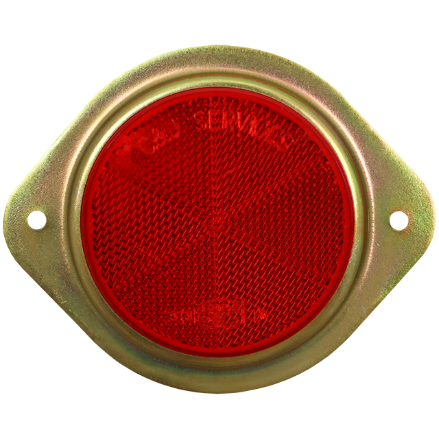 REFLECTOR RED ROUND 75MM BRACKET - SABS - INCLUDES METAL BRACKET ...