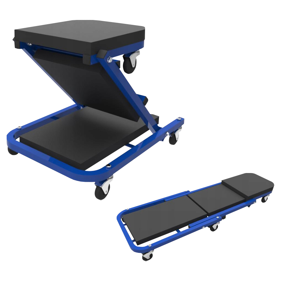 GARAGE CREEPER 130KG Z-SEAT FB - CREEPER THAT FOLDS INTO TOOL SEAT ...