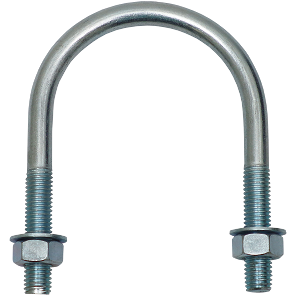 U BOLT M/S GALV M16 X 160W X 183H - TO SECURE 125MM PIPE (2 WASHERS ...