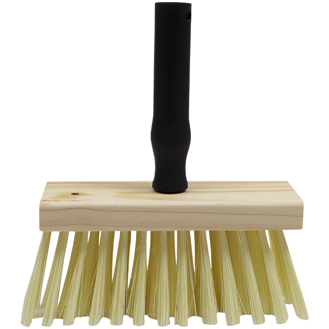 BRUSH WHITEWASH WHITE BRISTLE - 190MM X 65MM WITH PLASTIC HANDLE ...