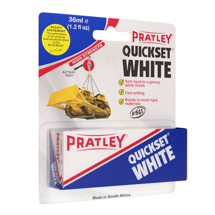 PRATLEY EPOXY ADH Q/SET WHITE 36ML - FAST SET LIQUID - WHITE | Fowkes Bros