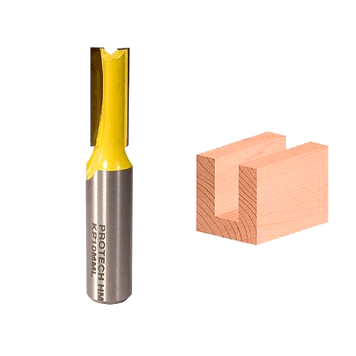 ROUTER BIT STRAIGHT LONG 10 X 25MM - 1/4" SHANK (TCT) | Fowkes Bros