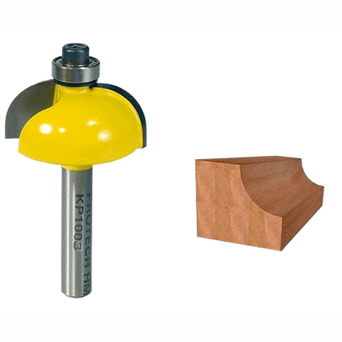 ROUTER BIT COVE 1 3/8" X 5/8" - 1/4" SHANK - 1/2" RADIUS (TCT) | Fowkes ...