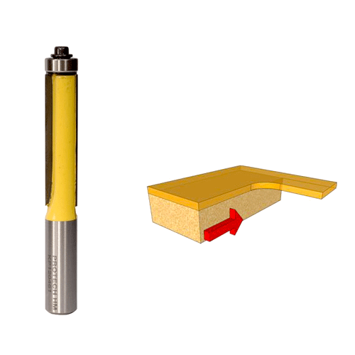 ROUTER BIT TRIM 1/2" X 2" - 1/2" SHANK - BOTTOM BEARING (TCT) | Fowkes Bros