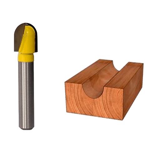ROUTER BIT CORE BOX 3/8" - 1/4" SHANK - 3/16" RADIUS (TCT) | Fowkes Bros