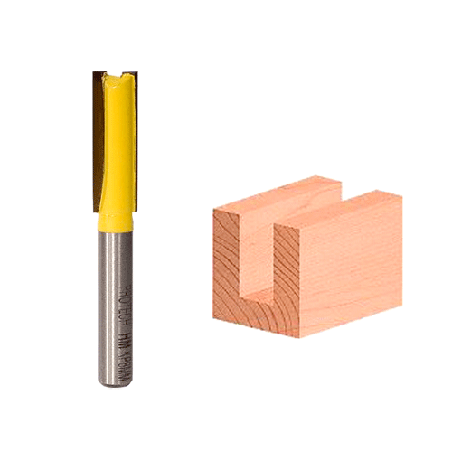ROUTER BIT STRAIGHT 8 X 24MM - 1/4" SHANK (TCT) | Fowkes Bros