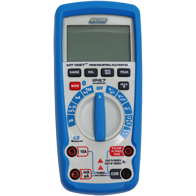 MULTIMETER DIGITAL 1500V IP67 MAJOR - AC/DC-MAX 10A DC (INC ACCESSORIES ...