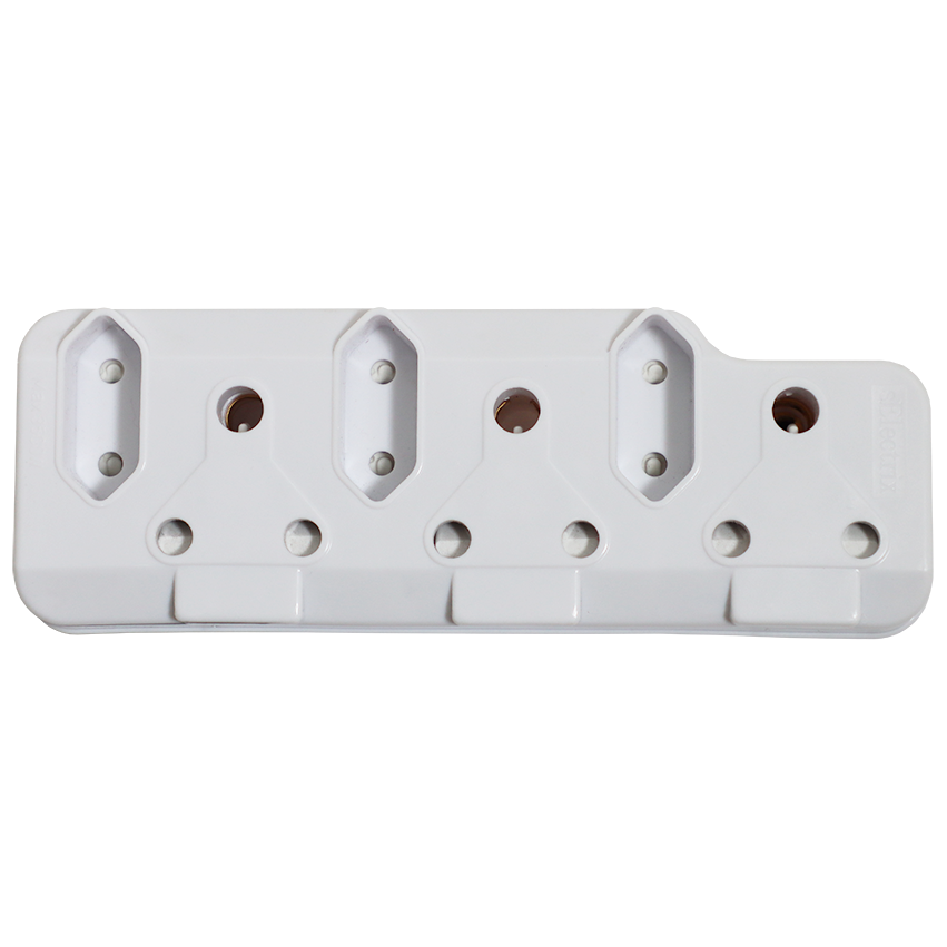 PLUG ADAPTOR MULTI 6 WAY - 3X3PIN 3XFLAT 2PIN | Fowkes Bros