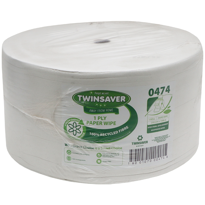 PAPER GARAGE ROLL 210MM X 1500M - 1 PLY - SOLD PER ROLL | Fowkes Bros