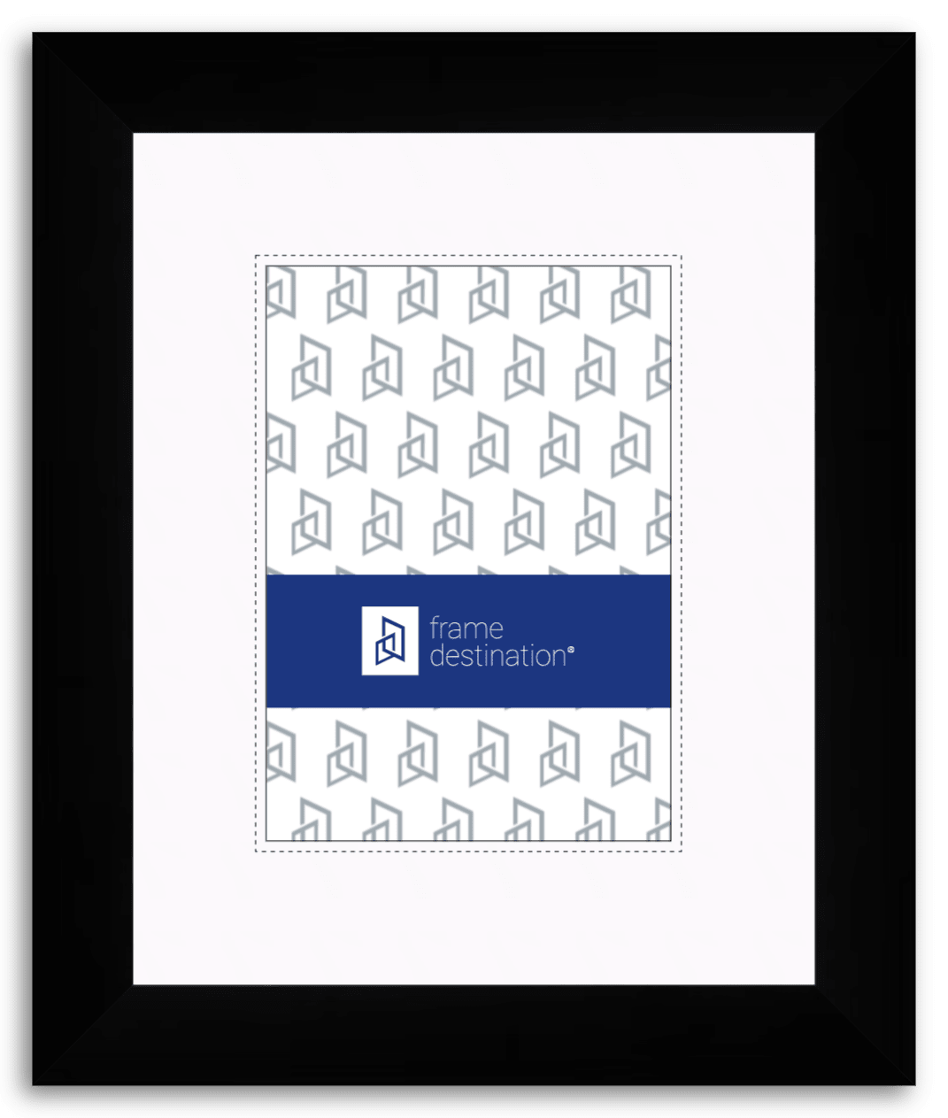 Over Inch Wide Black Wood Frame with Mat P852 | Frame Destination