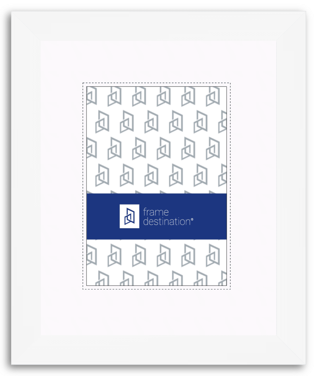 Deep Classic Gallery Wood Frame in White with Mat PS24 | Frame Destination