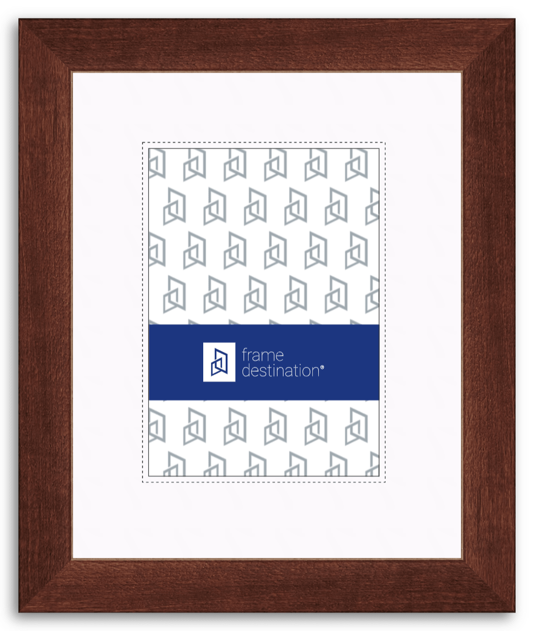 Classic Walnut Stained Wood Frame with Mat P500 | Frame Destination