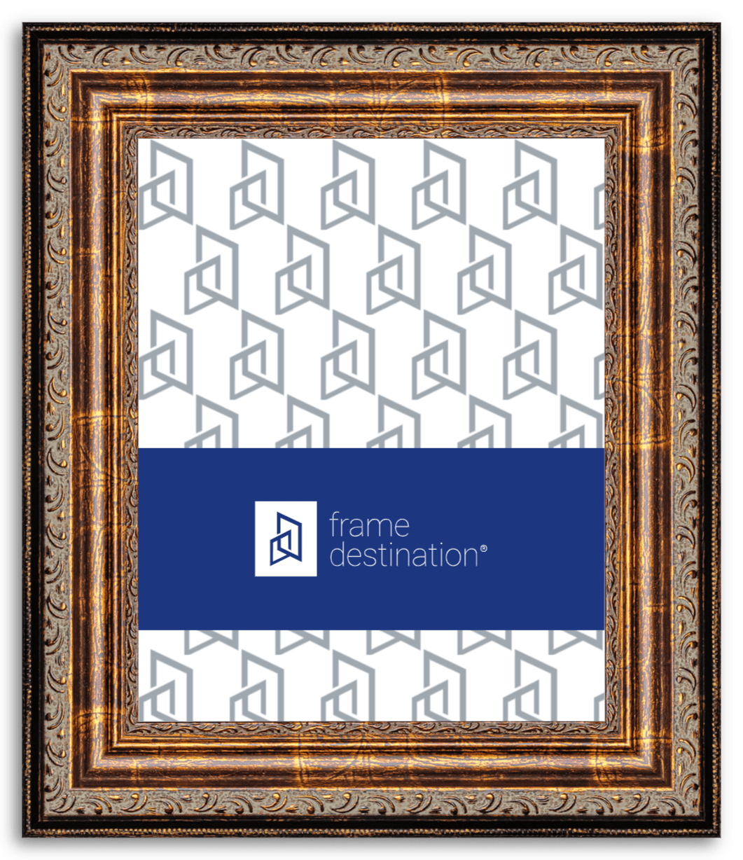 Ornate Burnt Gold Wood Picture Frame P200 | Frame Destination