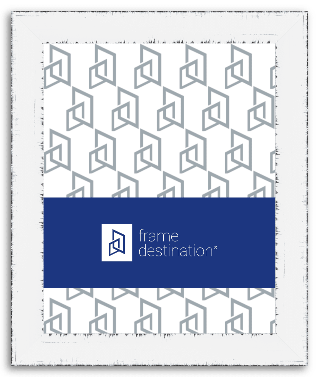 Eclectic Sloped White Wood Frame P554 | Frame Destination