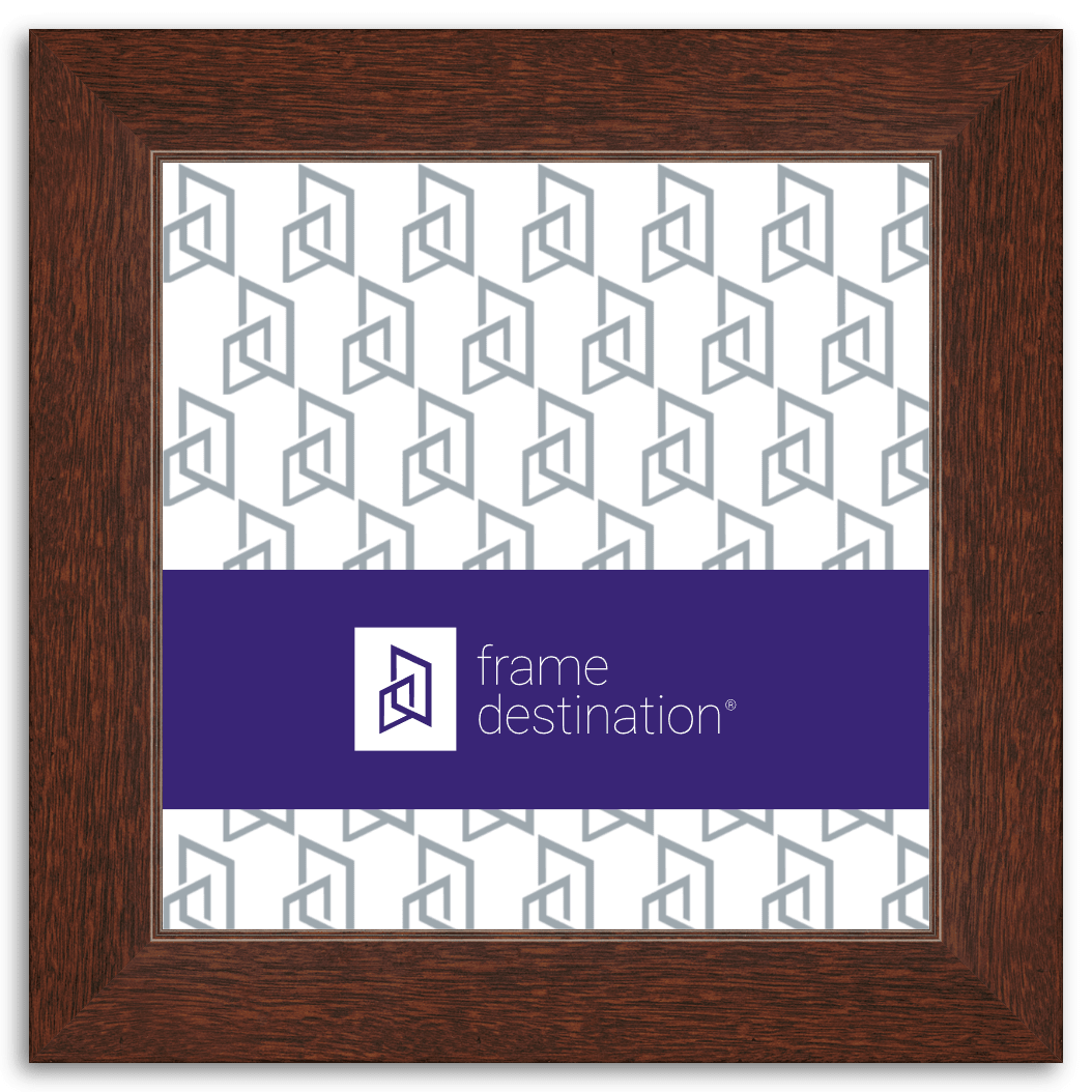 Recessed Edge Square Walnut Wood Frame P506B | Frame Destination