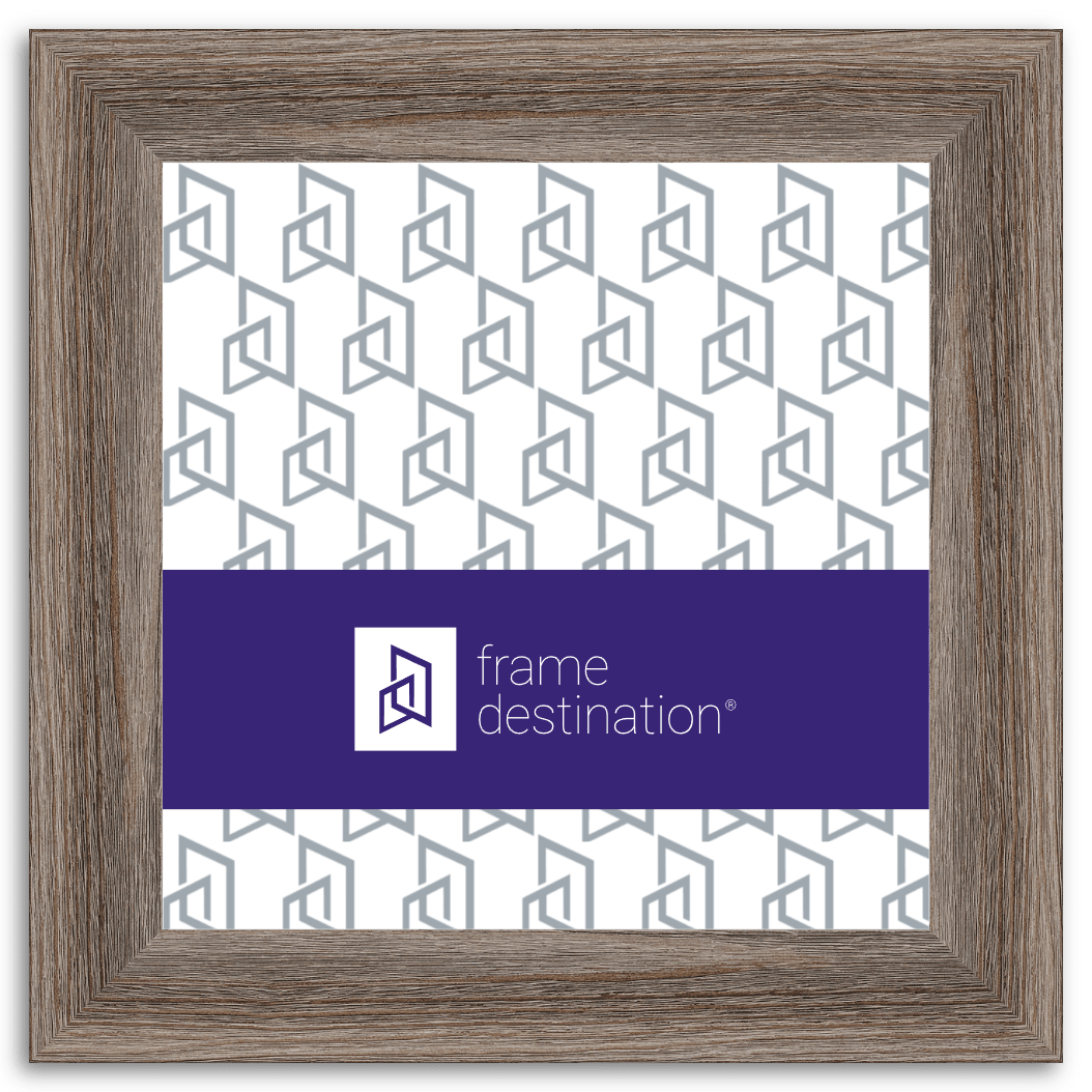 Rustic Sloped Light Brown Woodgrain Square Frame P543 | Frame Destination
