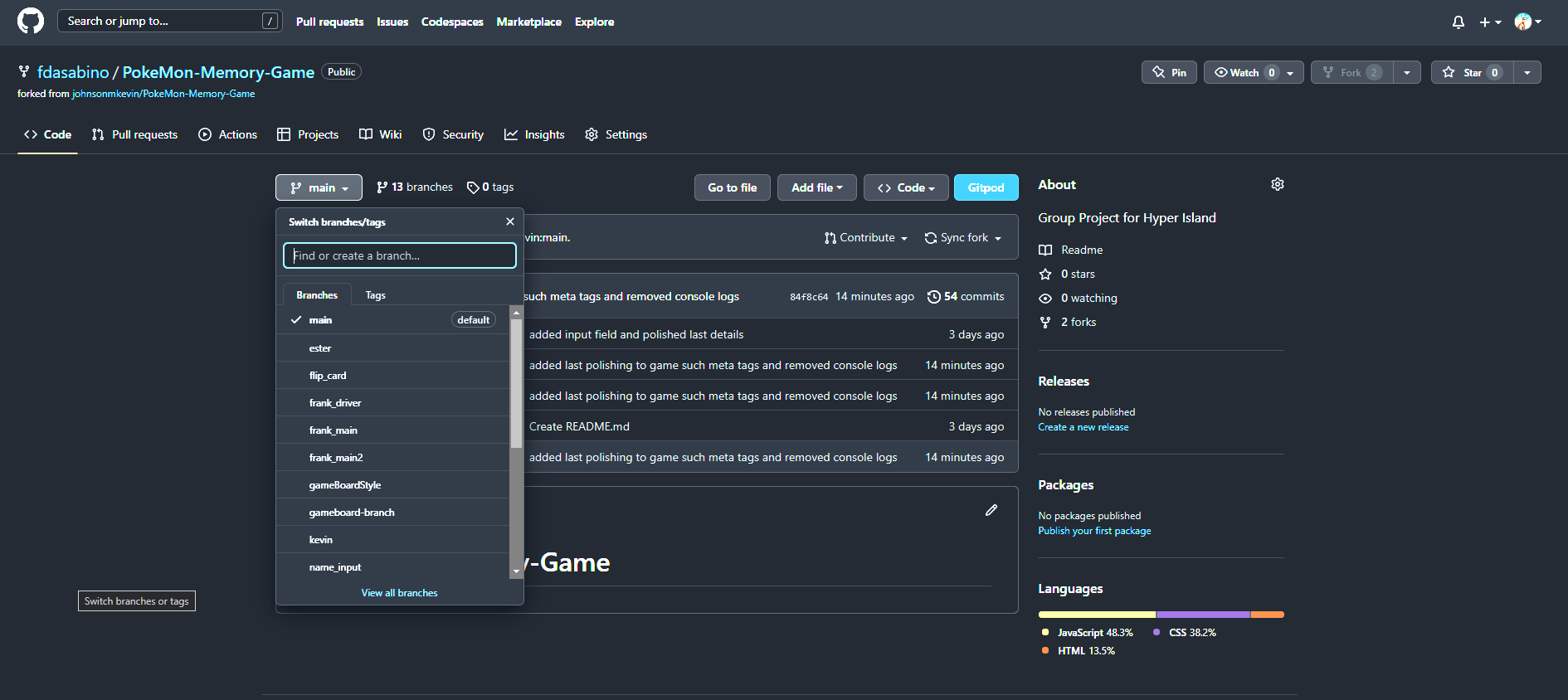 GitHub - johnsonmkevin/PokeMon-Memory-Game