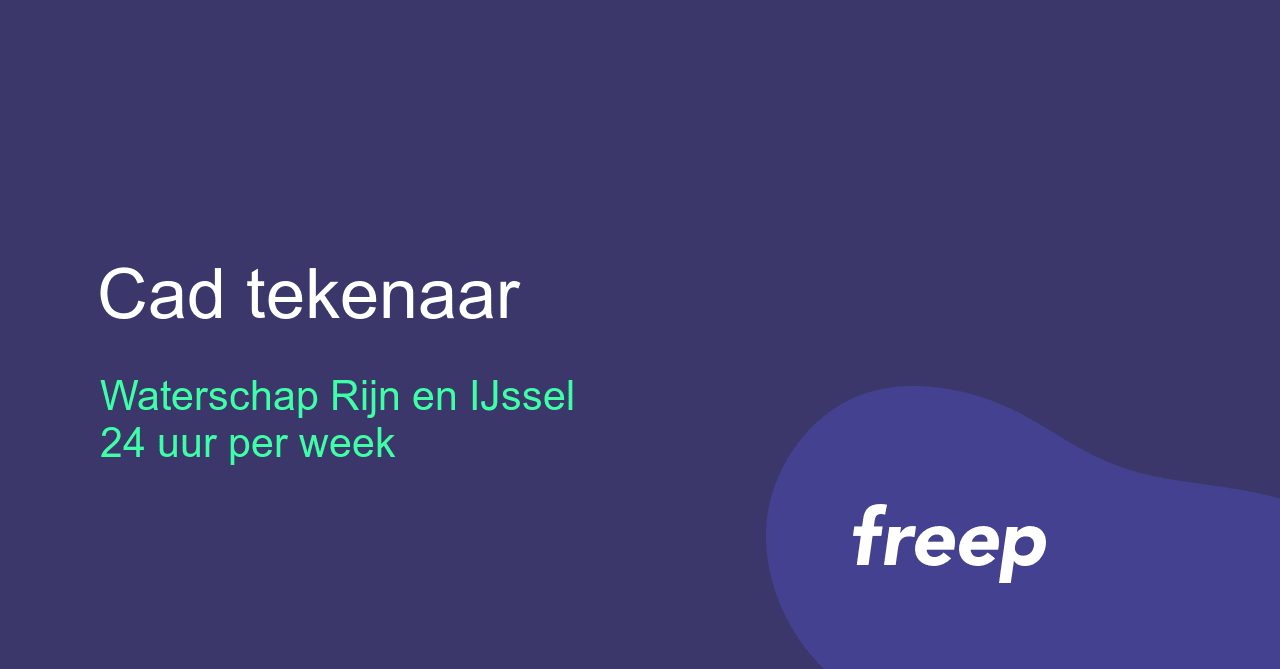 Cad tekenaar bij Waterschap Rijn en IJssel - ZZP | Interim | Freelance