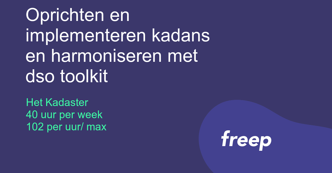 Oprichten en implementeren kadans en harmoniseren met dso toolkit bij ...