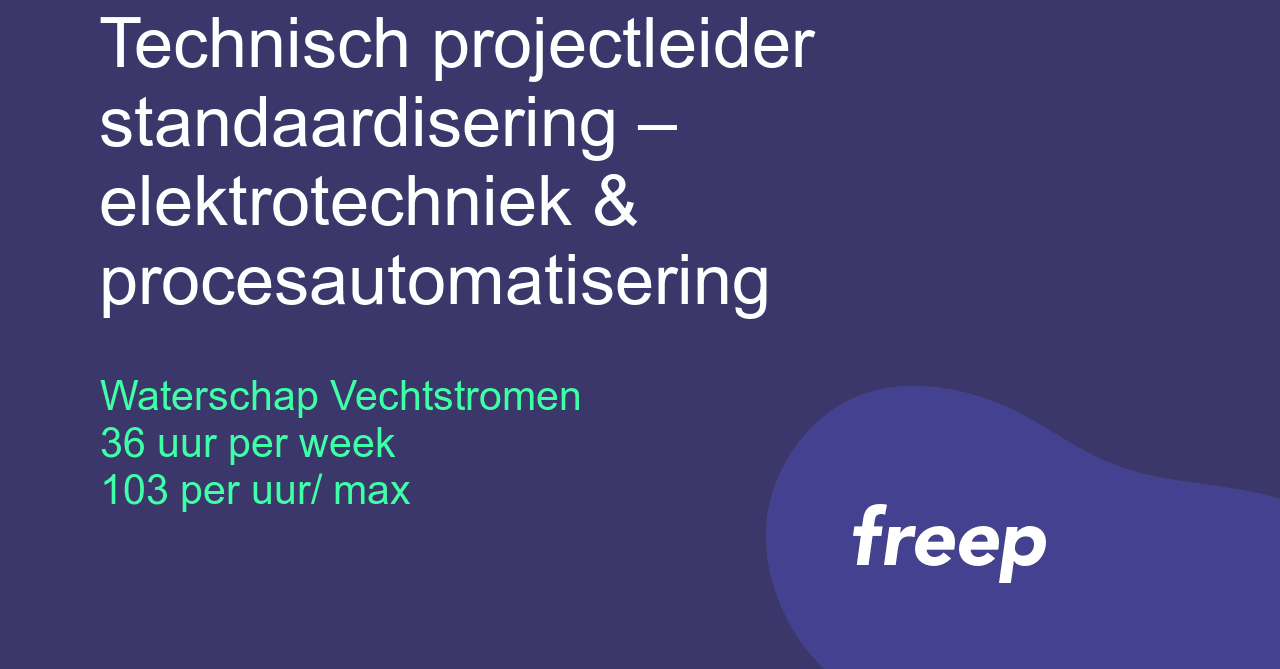 Technisch projectleider standaardisering – elektrotechniek ...