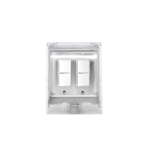 Dual Duplex Switch Weatherproof Surface Mount and Gang Box - 20 Amp Per ...
