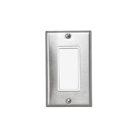 Single Simple Switch Wall Plate and Gang Box - 20 Amp Per Pole