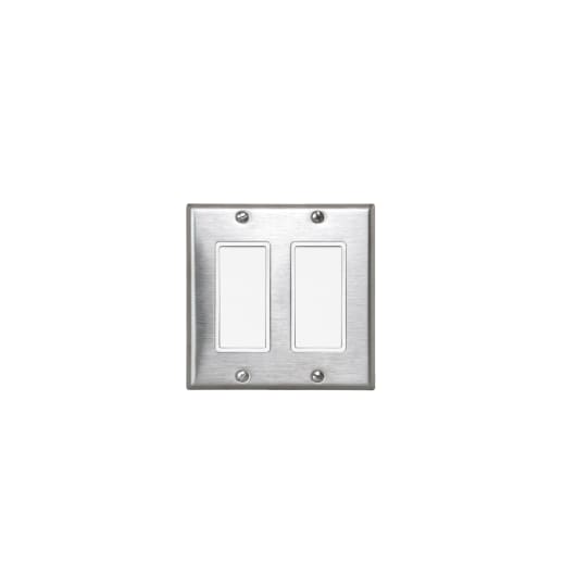 Single Simple Switch Wall Plate and Gang Box - 20 Amp Per Pole