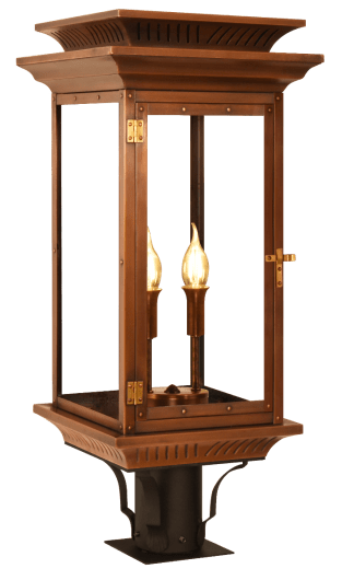 Approach Post Mount Gas/Electric Lantern by The CopperSmith