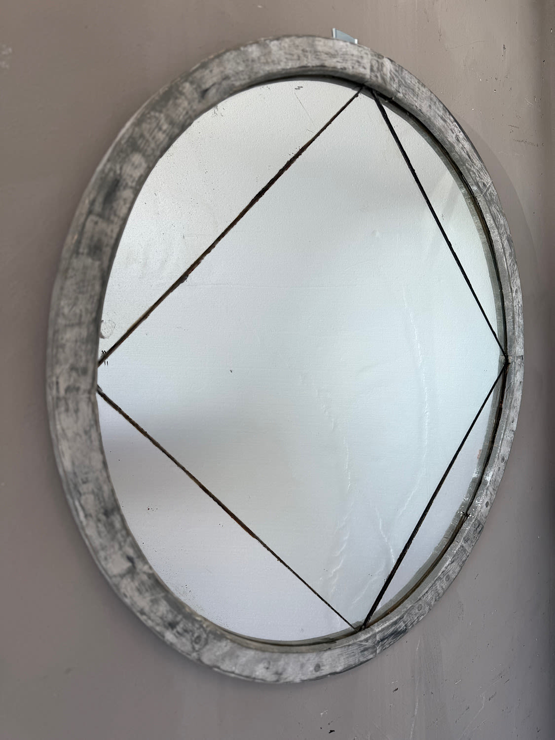 Round Painted French Mirror | BARAN de BORDEAUX - French Antiques ...