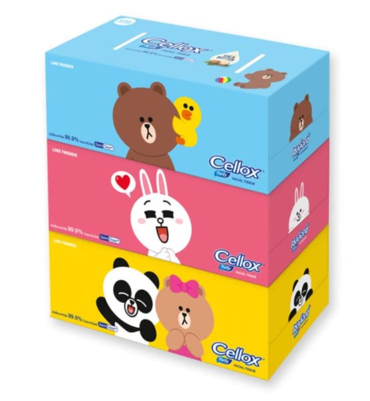 Line Friend Facial Box 140 sheets Cellox Brand | Order ingredients ...