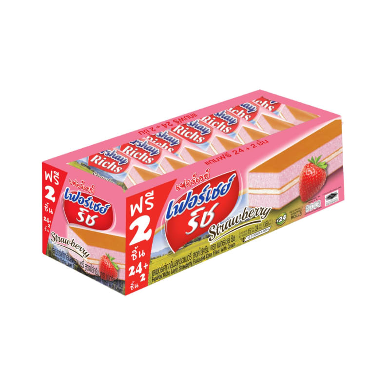 Layer Stawberry Flavoured Cake Filled with Cream Fershay Richs Brand ...