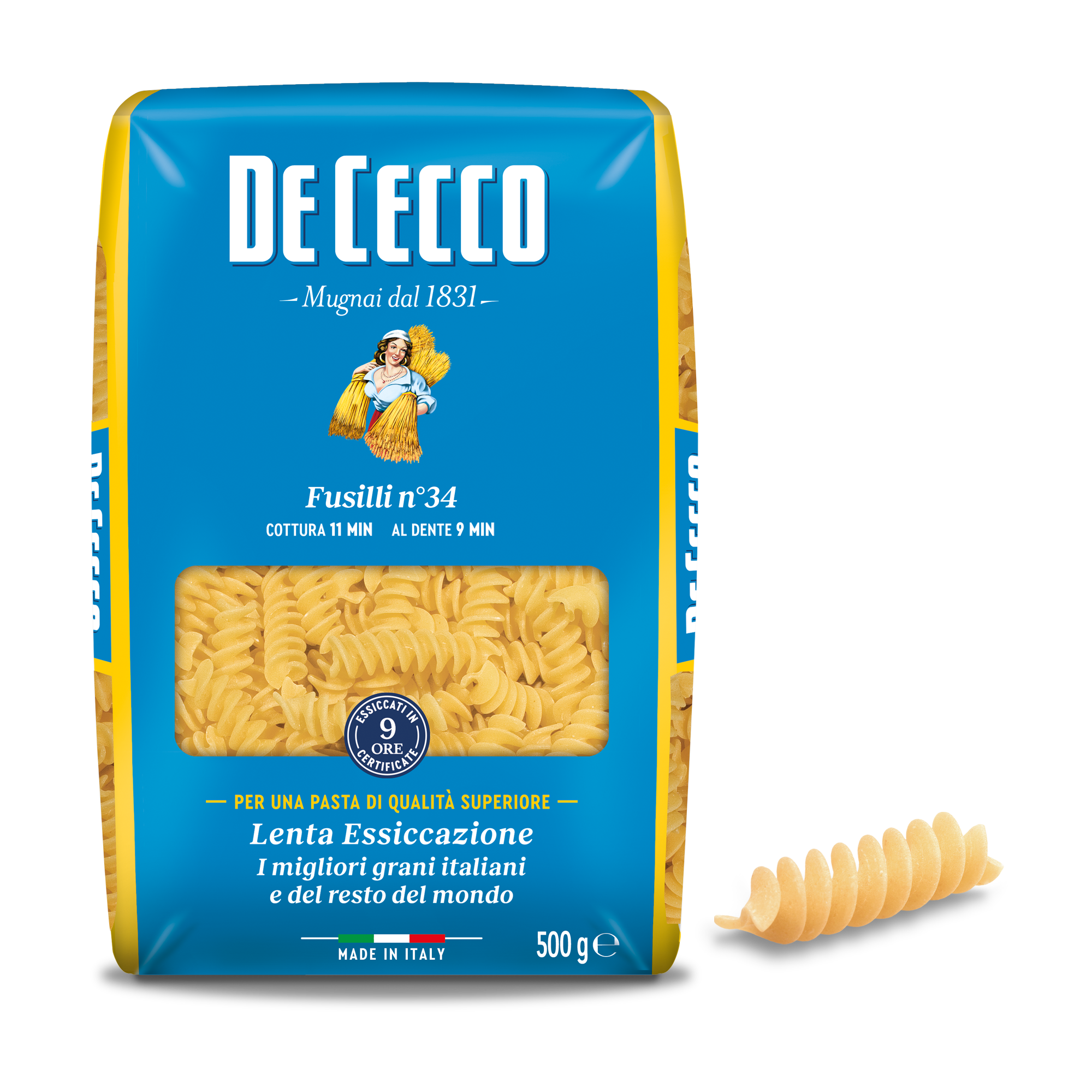 Pasta Fusilli no.34 De Cecco Brand | Order ingredients online | freshket