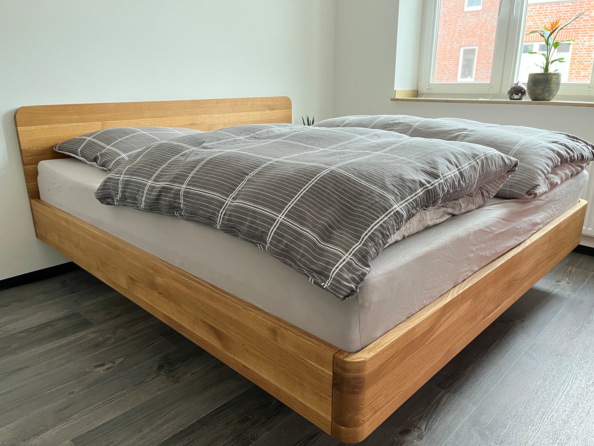Bett Eiche massiv selbst konfigurieren | Frohraum