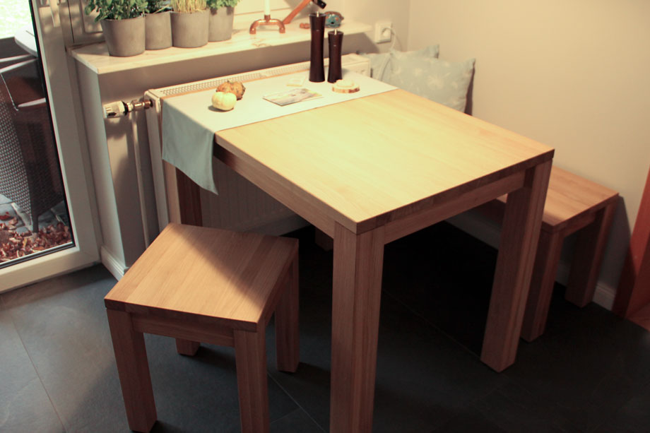 ET10: Esstisch nach Maß in 8 Holzarten