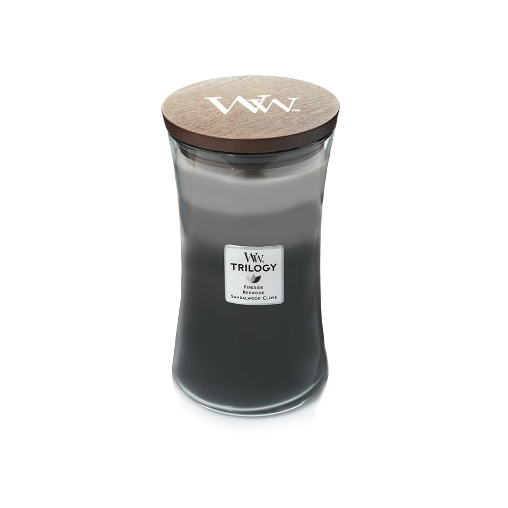 Vela perfumada WoodWick Trilogy Warm Wool (Large) | Fronda