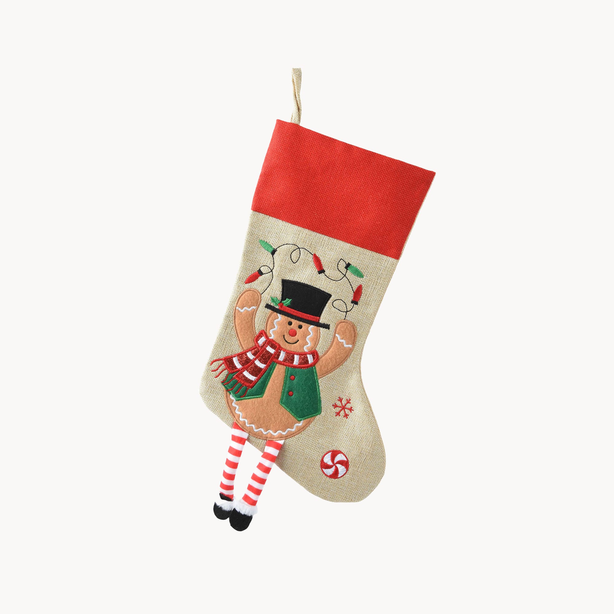Calcetín Navideño Elfo o Jengibre Patas Largas 25x40 cm - Surtido 2 ...