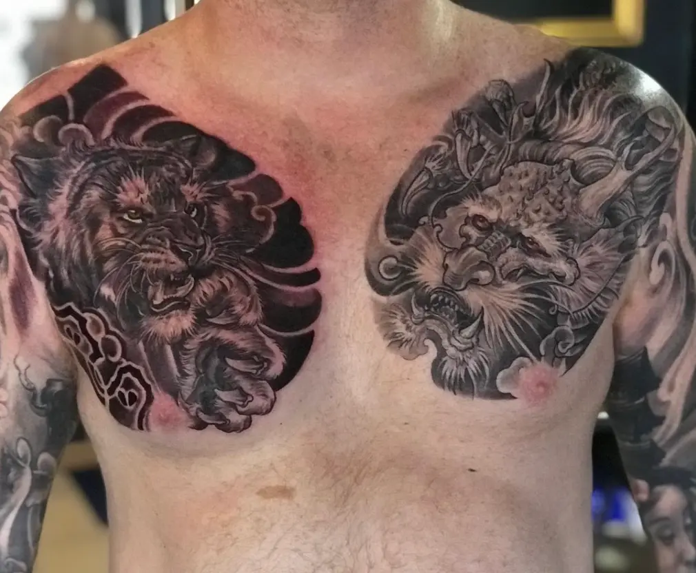 Dragon Tiger Tattoo | TattooDesign