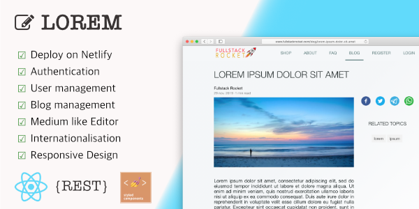 Lorem Blog With Reactjs Fullstack Rocket