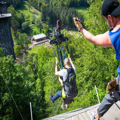 Giant zip-line from the Souleuvre Viaduct (14)