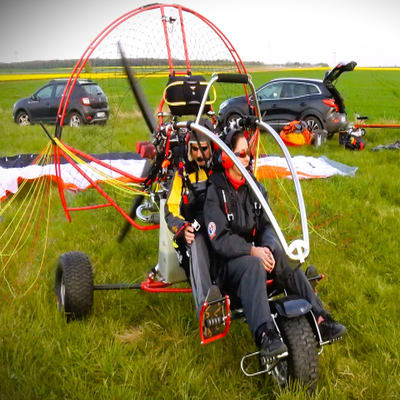 Paramotor microlight discovery flight in Nancy (54)