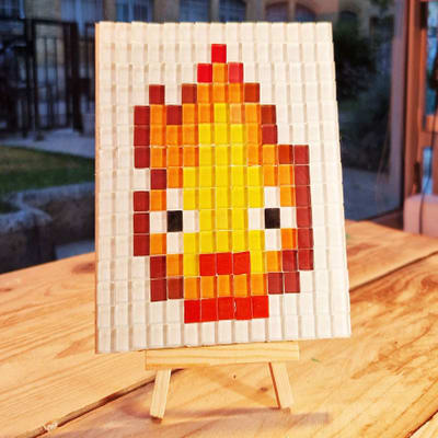 Pixel-Art-Mosaik-Workshop im 13. Arrondissement von Paris