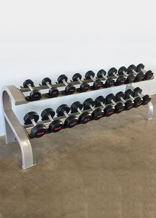 Muscle D MODULAR Two-Tier Dumbbell Rack- 10 Pair - Functional Fitness ...