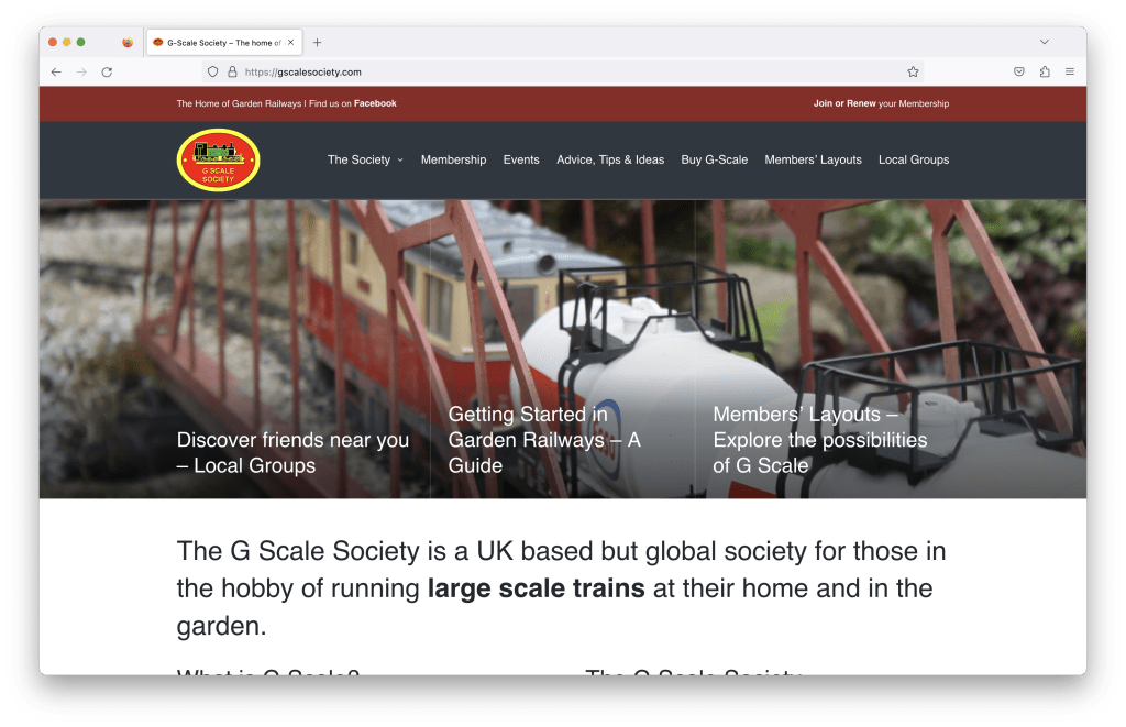 New Website Launched | G-Scale Society