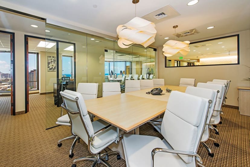 12 Person Meeting Room at Premier Workspaces - Pauahi Tower At Bishop ...