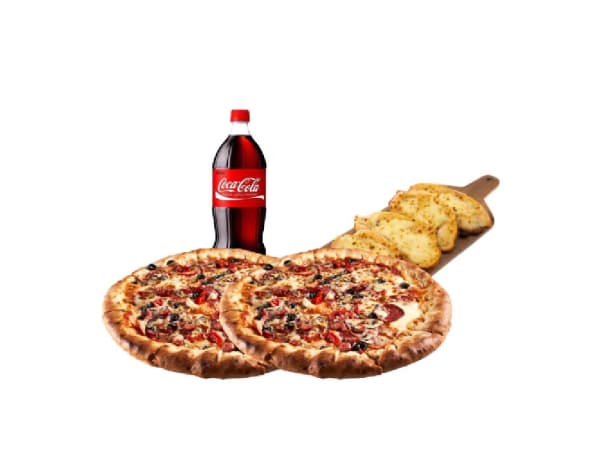 Order 2 Large Pizza + Garlic Bread + 1.25L Drink Online - Rooks Pizza ...