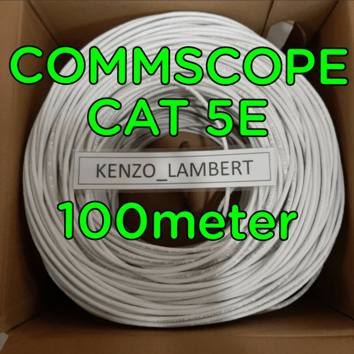 Jual kabel lan utp cat 5e amp commscope 100meter - utp amp cat 5e ...