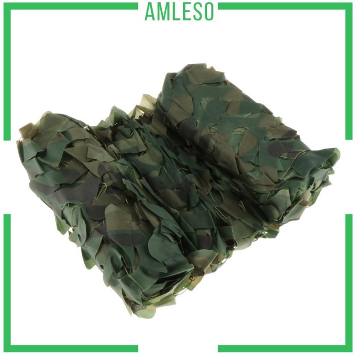 Jual Jaring Terpal Motif Daun Kamuflase Ukuran 2x3m Dengan Tas Pembawa ...