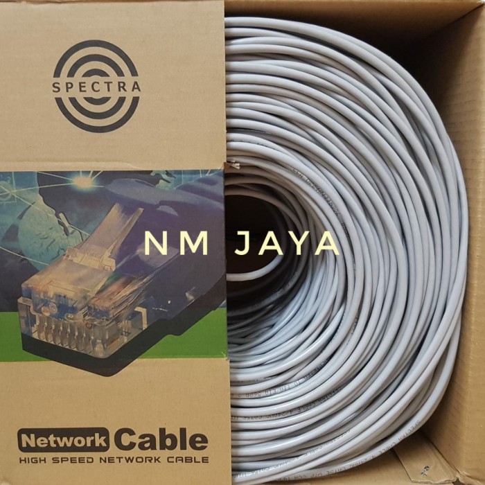 Jual Kabel Lan UTP Cat5e Spectra indoor Grey 305meter Poe Support ...
