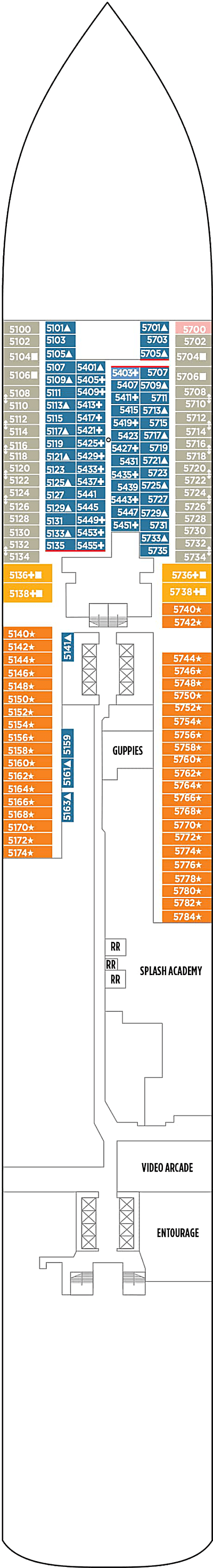Norwegian Bliss Deck 5 - Activities & Deck Plan Layout